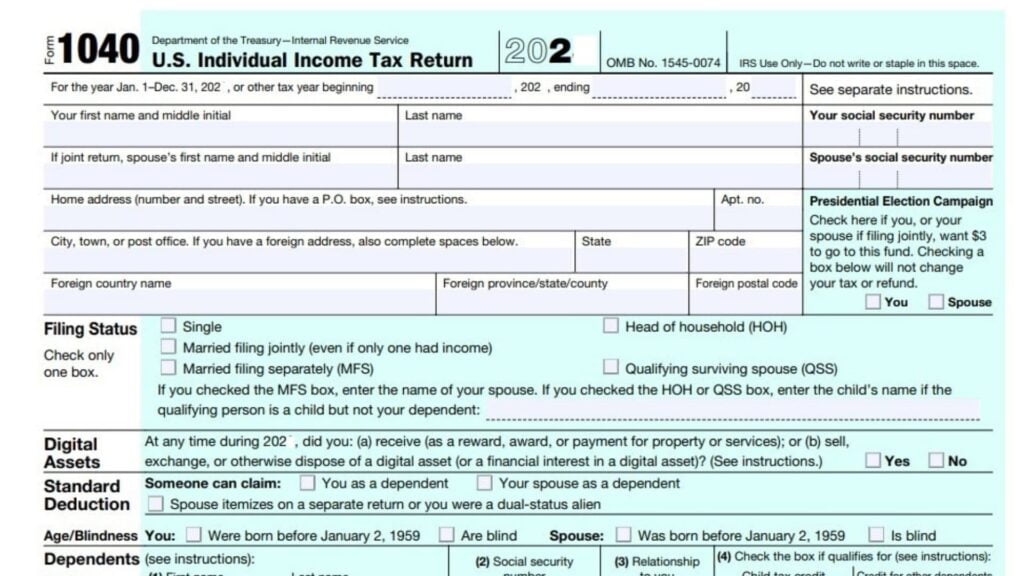 Form 1040 Instructions 2025 - 2026