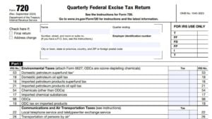 Form 720 Instructions 2025 - 2026
