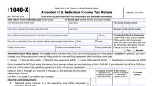 Form 1040-X Instructions 2025 - 2026