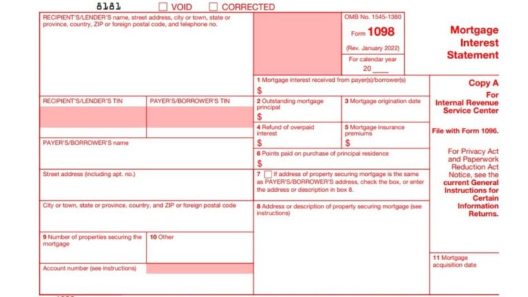 Form 1098 Instructions 2025 - 2026