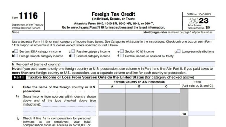Form 1116 Instructions 2025 - 2026