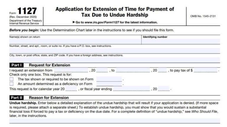 Form 1127 Instructions 2024 - 2025