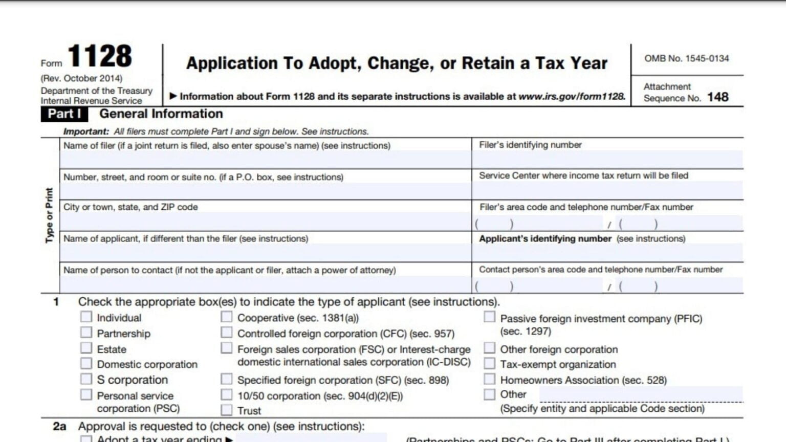 Form 1128 Instructions 2025 - 2026