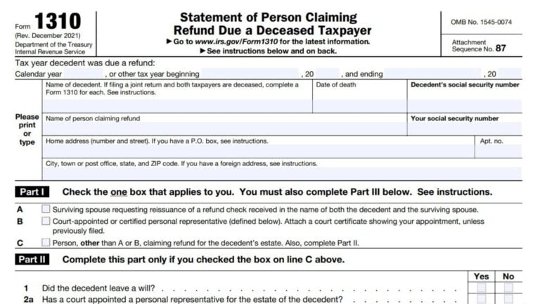 Form 1310 Instructions 2025 - 2026