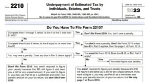 Form 2210 Instructions 2025 - 2026