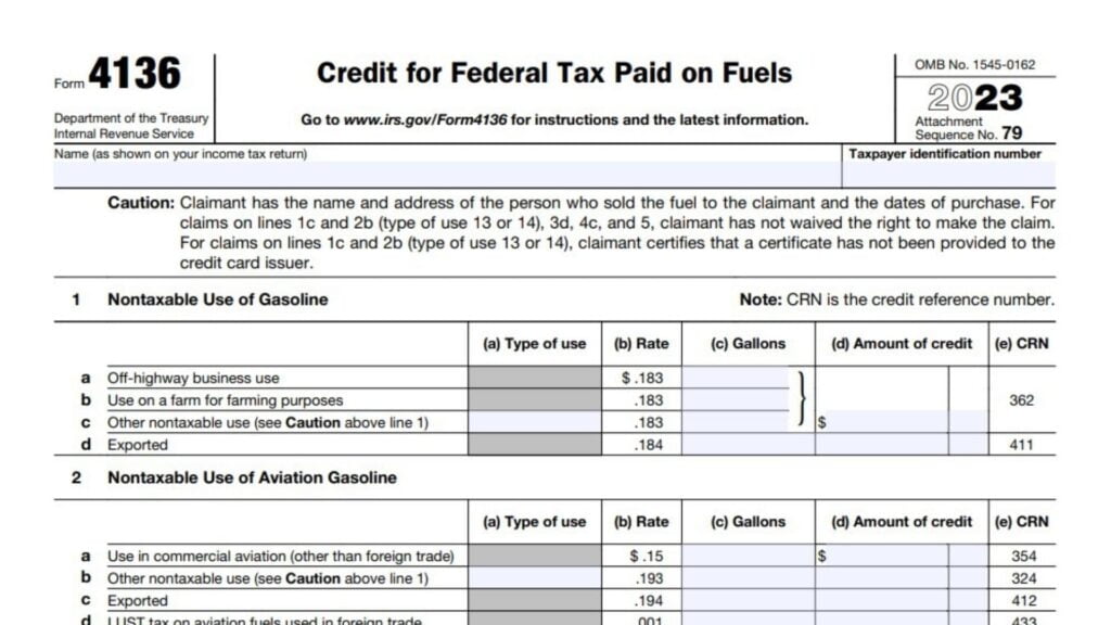 Form 4136 Instructions 2025 - 2026