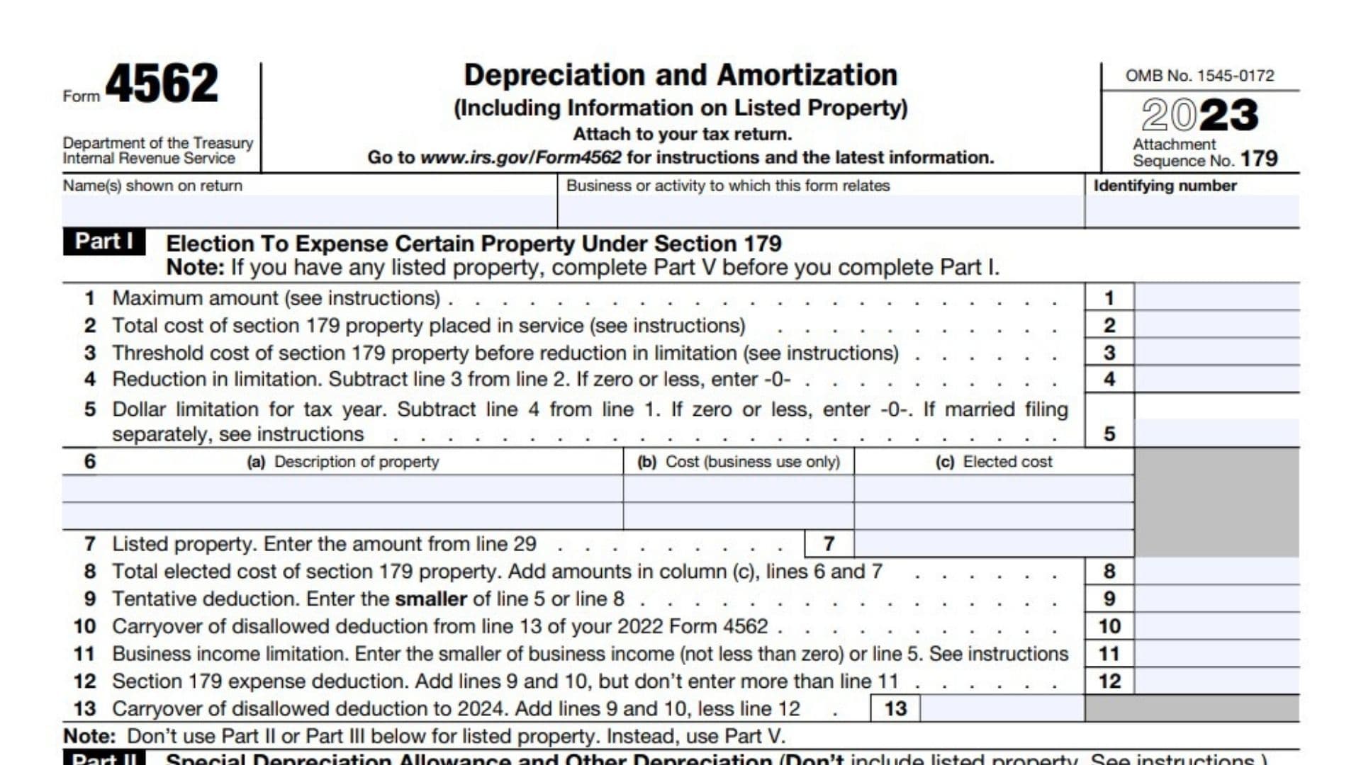 Form 4562 Instructions 2025 2026 Form 4562 Instructions 2025 2026