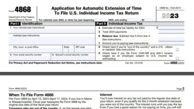 Form 4868 Instructions 2025 - 2026
