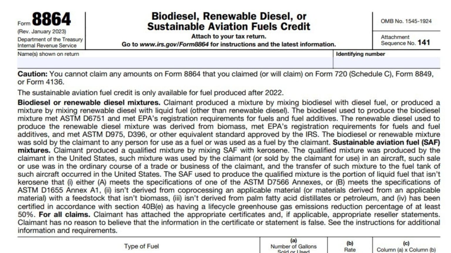 Form 8864 Instructions 2025 - 2026