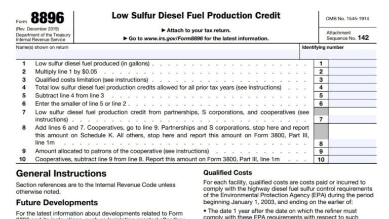 Form 8896 Instructions 2025 - 2026