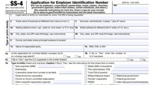 Form SS-4 Instructions 2025 - 2026