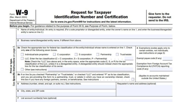 Form W-9 Instructions 2025 - 2026
