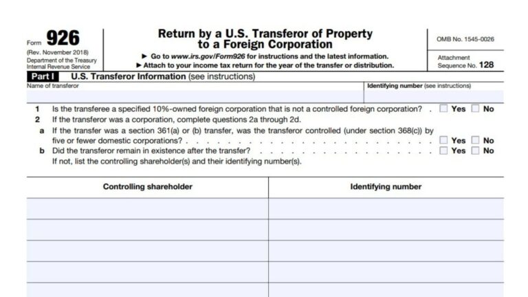 Form 926 Instructions 2025 - 2026