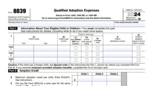 Form 8839 Instructions 2025 - 2026