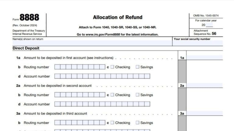 Form 8888 Instructions 2025 - 2026