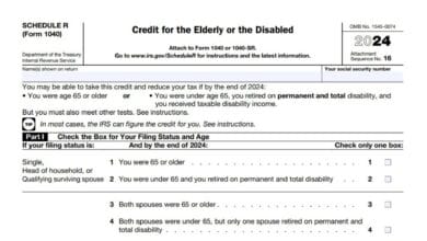 Schedule R (Form 1040) Instructions 2025 - 2026