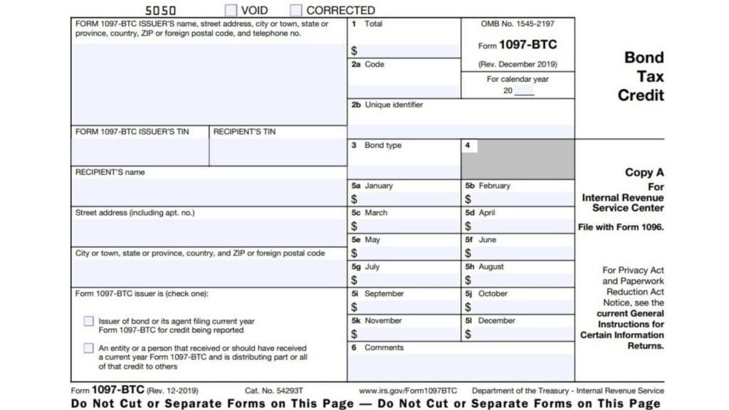 Form 1097-BTC Instructions 2025 - 2026