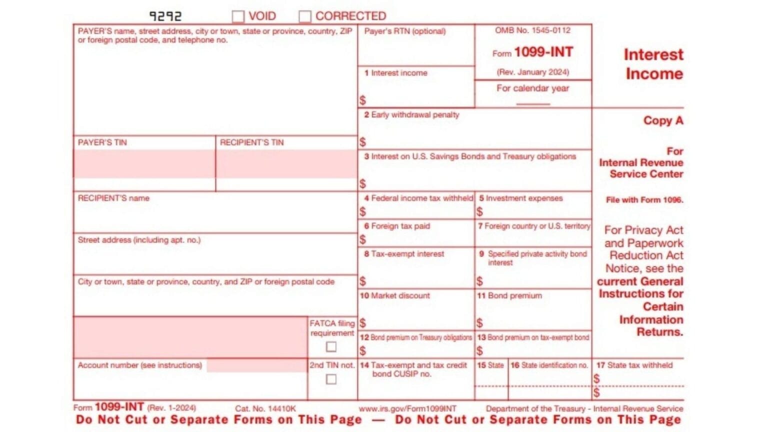 Form 1099-INT Instructions 2025 - 2026