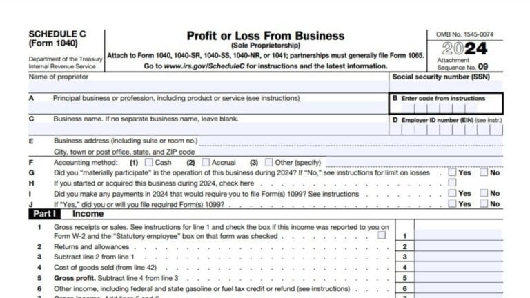 Schedule C (Form 1040) Instructions 2025 - 2026