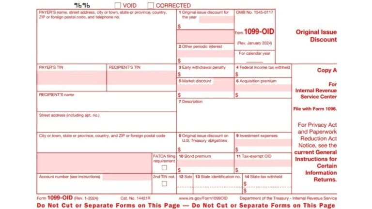 Form 1099-OID Instructions 2025 - 2026