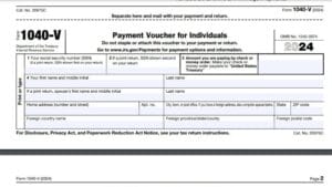 Form 1040-V Instructions 2025 - 2026