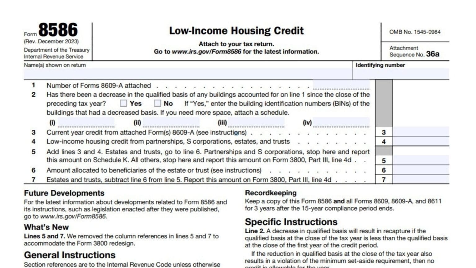 Form 8586 Instructions 2025 - 2026