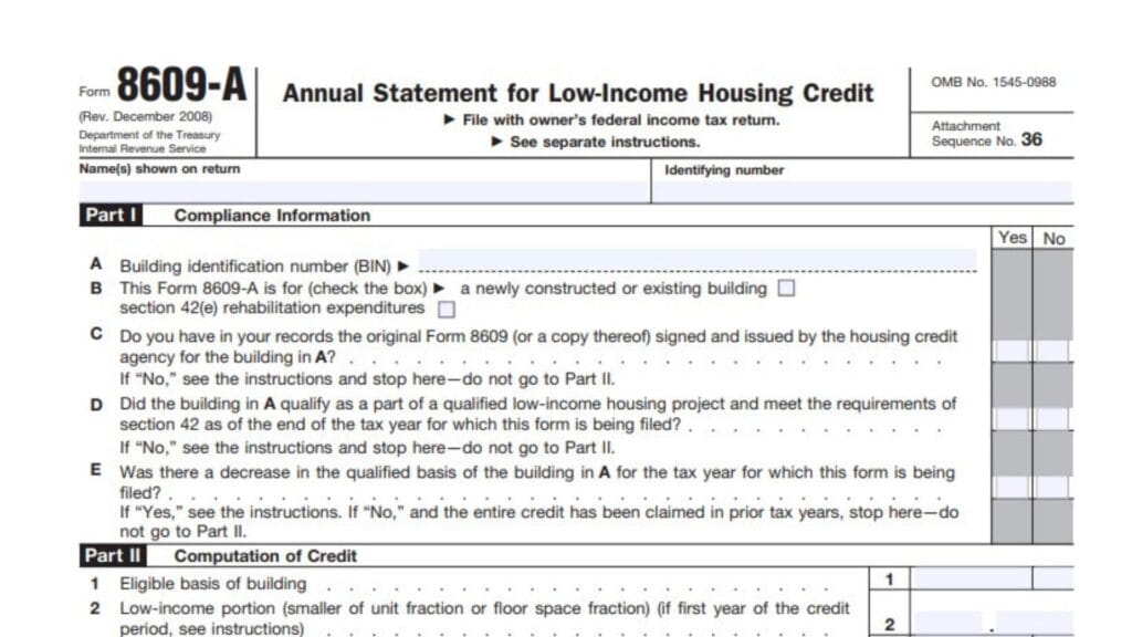 Form 8609-A Instructions 2025 - 2026