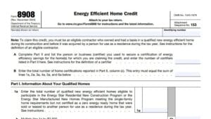 Form 8908 Instructions 2025 - 2026
