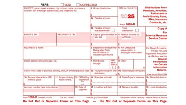 Form 1099-R Instructions 2025 - 2026