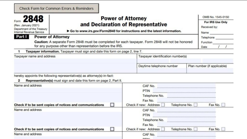 Form 2848 Instructions 2025 - 2026