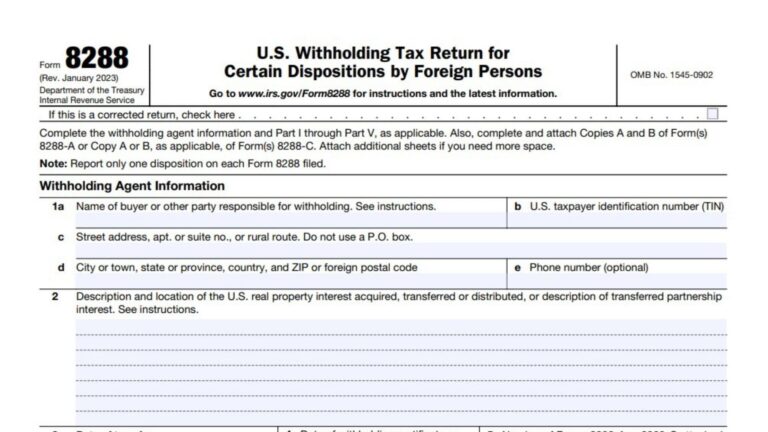Form 8288 Instructions 2025 - 2026