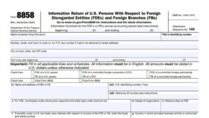 Form 8858 Instructions 2025 - 2026