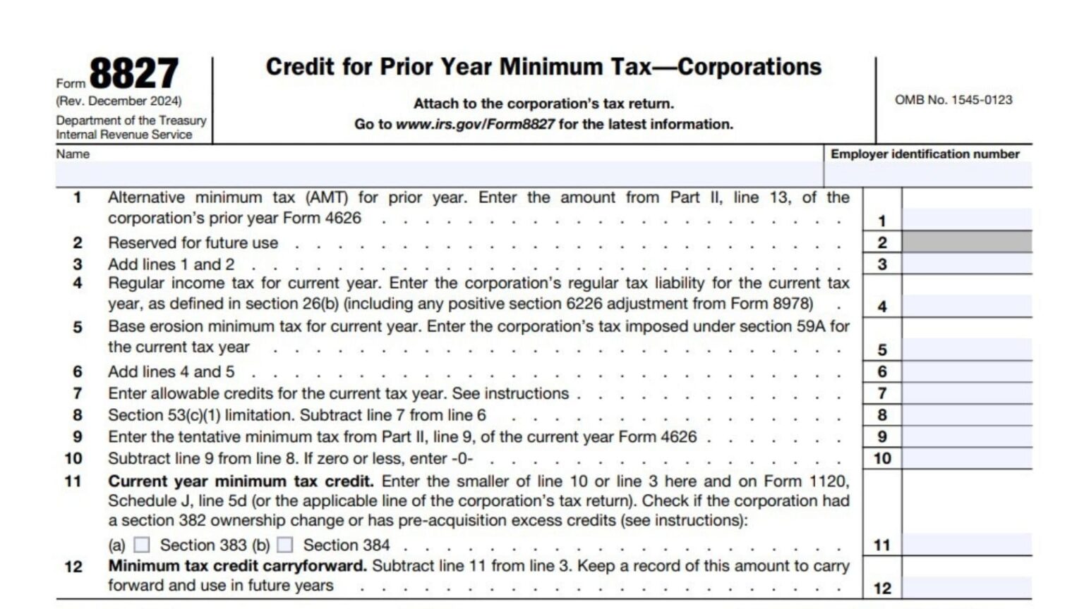 Business Tax Forms - Tax Instructions