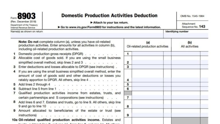 Business Tax Forms - Tax Instructions