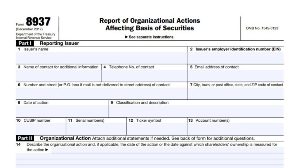 Form 8937 Instructions 2025 - 2026