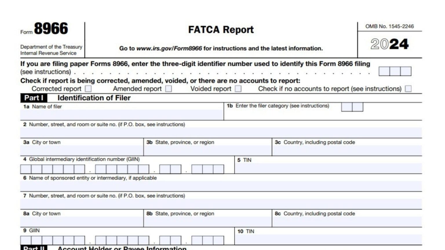 Form 8966 Instructions 2024 - 2025