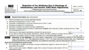 Form 982 Instructions 2025 - 2026