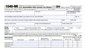 Form 1040-NR Instructions 2025 - 2026