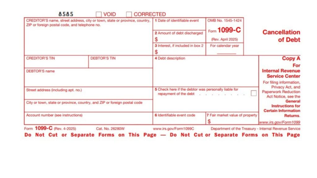 Form 1099-C Instructions 2025 - 2026