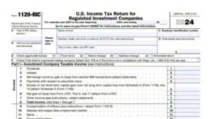Form 1120-RIC Instructions 2025 - 2026
