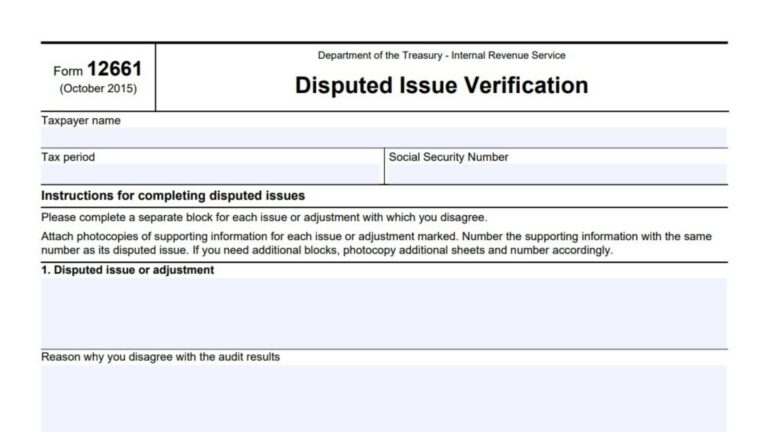 Form 12661 Instructions 2025 - 2026