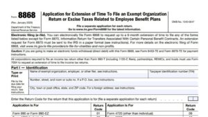 Form 8868 Instructions 2025 - 2026