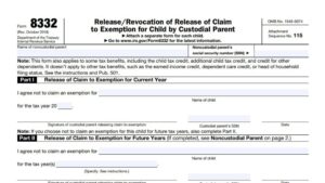 Form 8332 Instructions 2025 - 2026