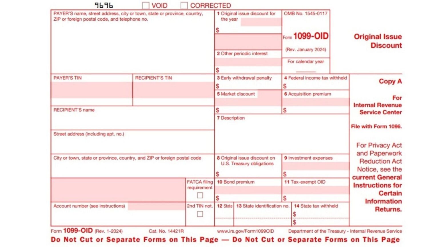 Form 1099-OID Instructions 2025 - 2026