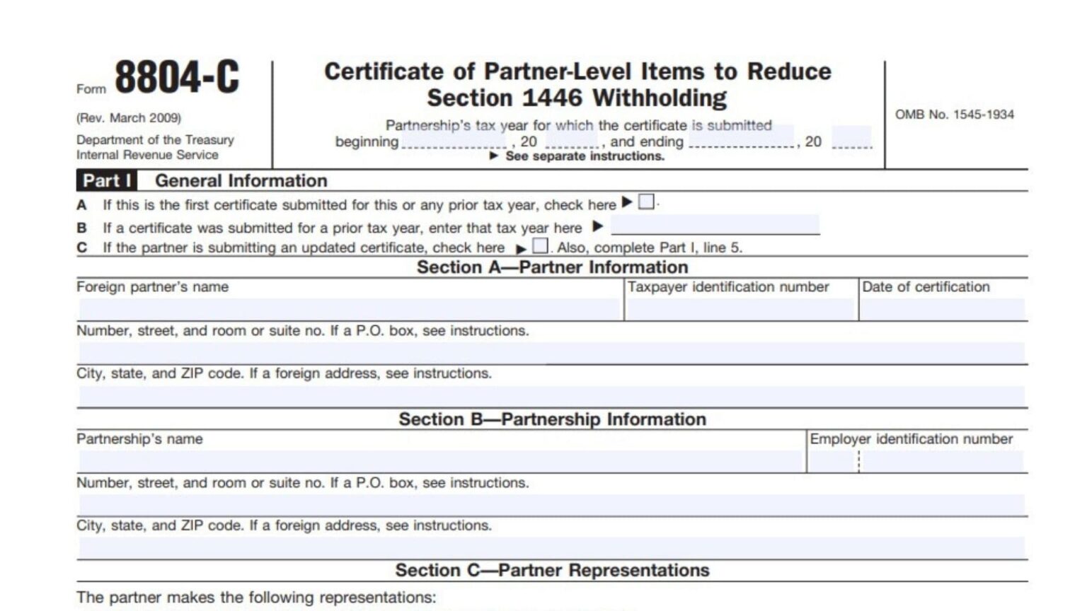 Form 8804-C Instructions 2025 - 2026