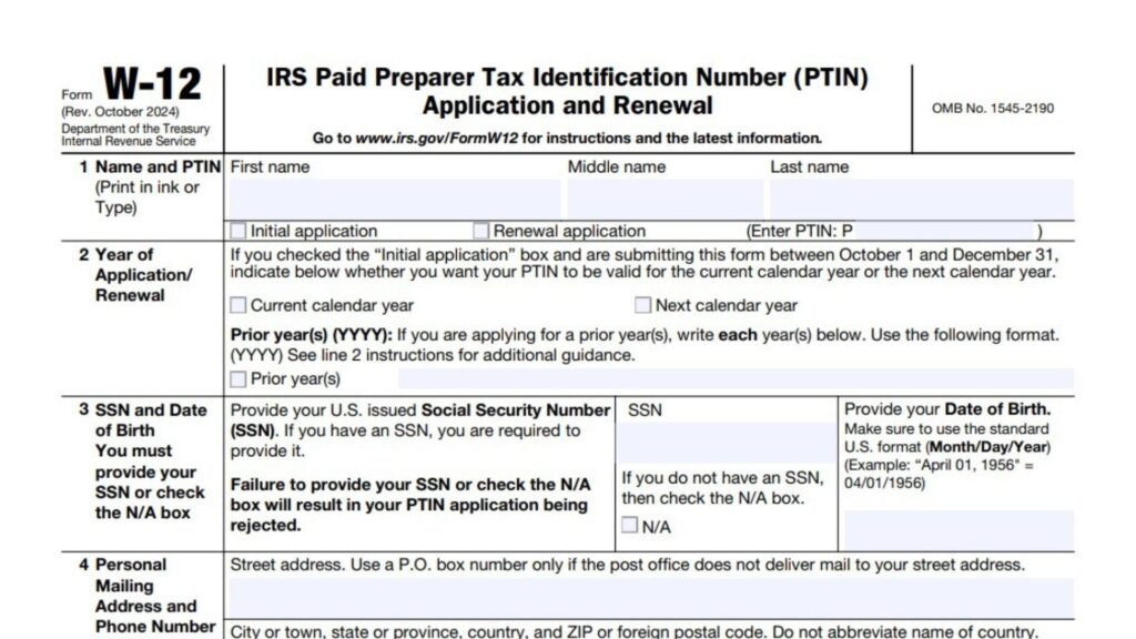 Form W-12 Instructions 2025 - 2026