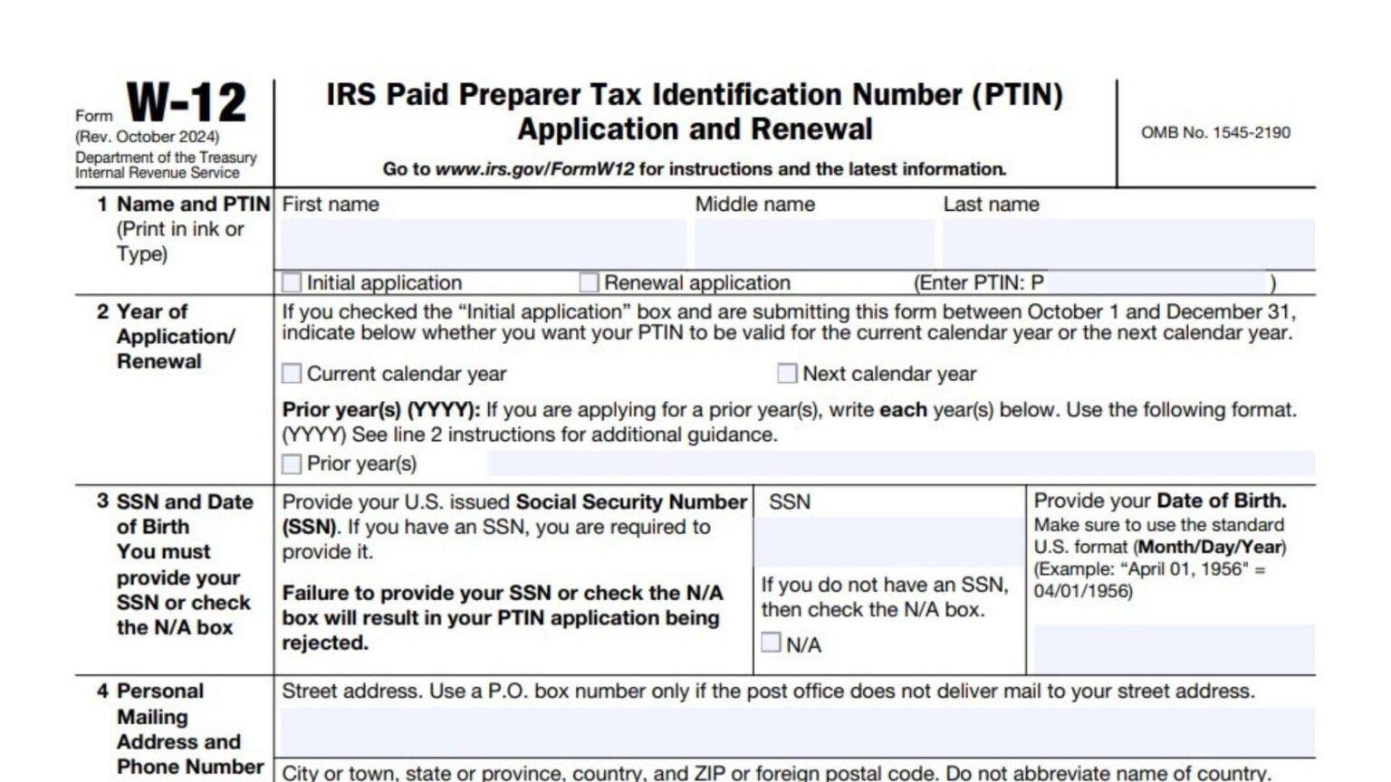Form W-12 Instructions 2025 - 2026