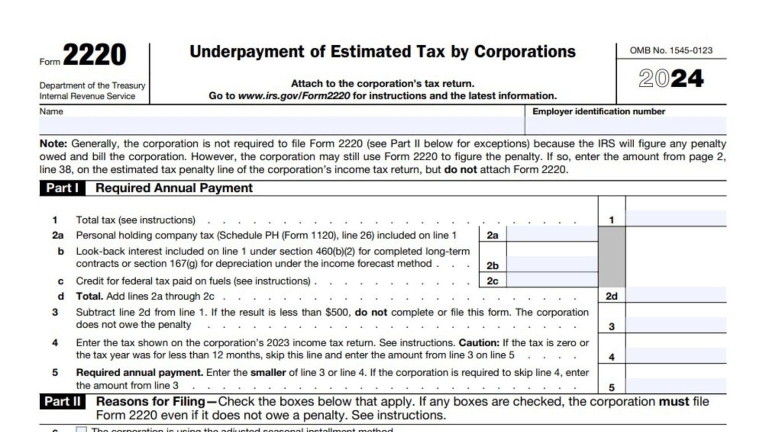 Form 2220 Instructions 2025 - 2026