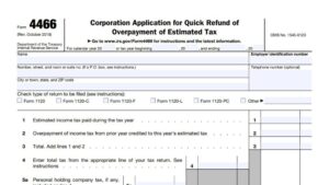 Form 4466 Instructions 2025 - 2026