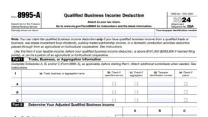 Form 8995-A Instructions 2025 - 2026